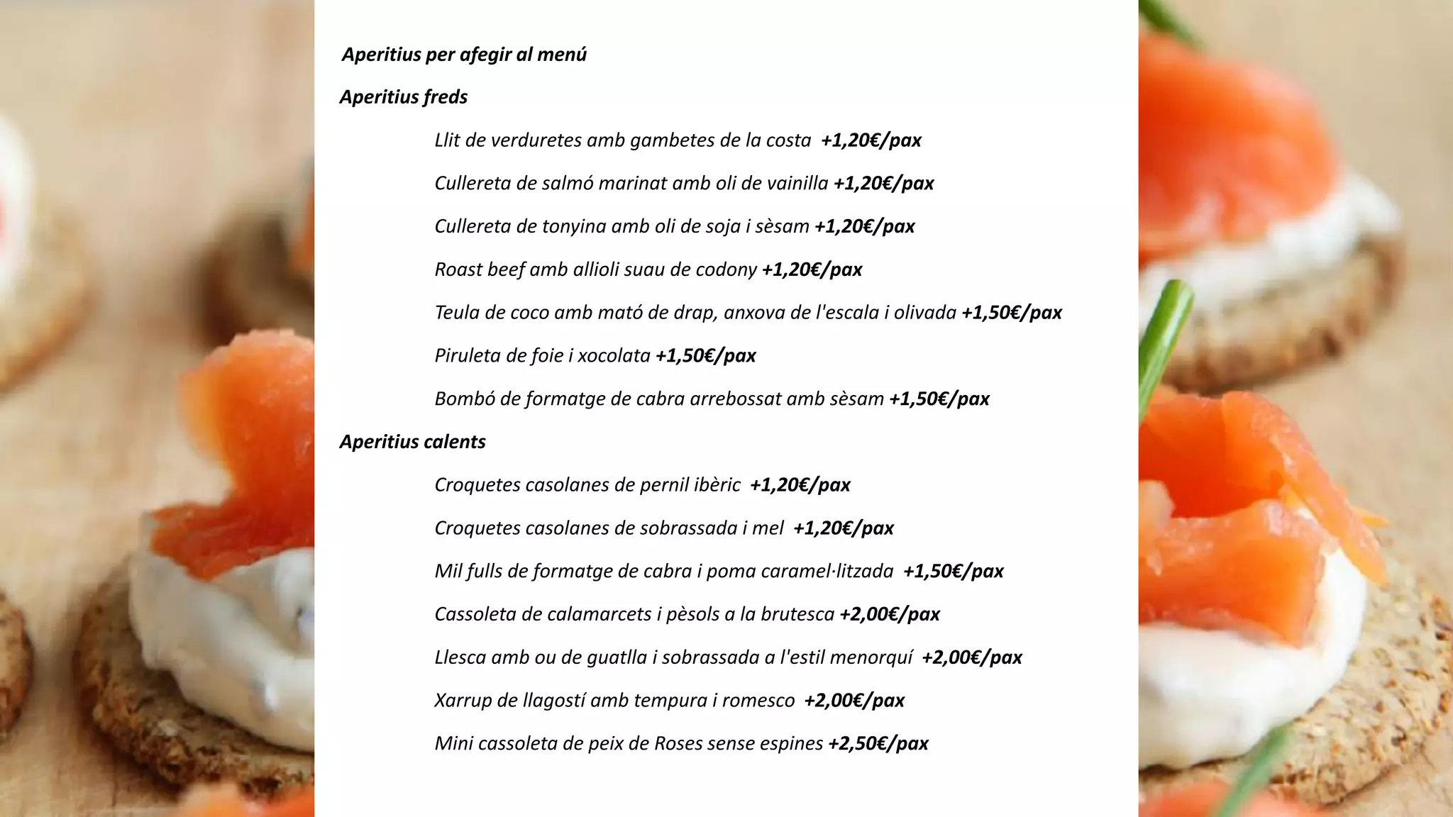 Menú banquet Idilium Casaments Girona - Banyoles | PDF