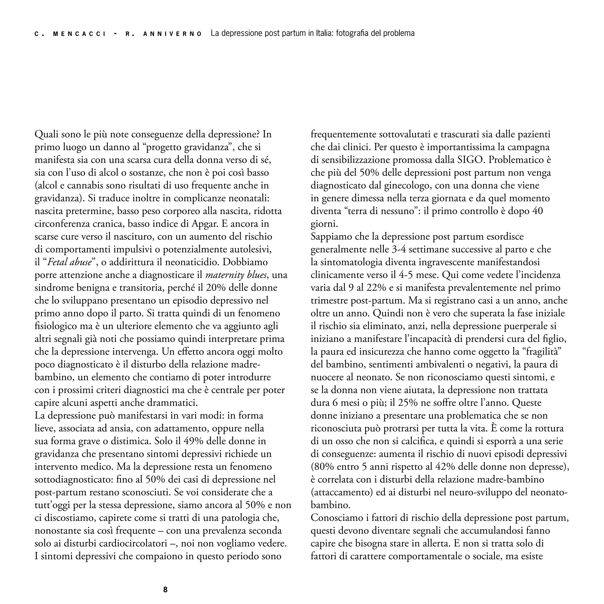 Depressione post partum | PDF