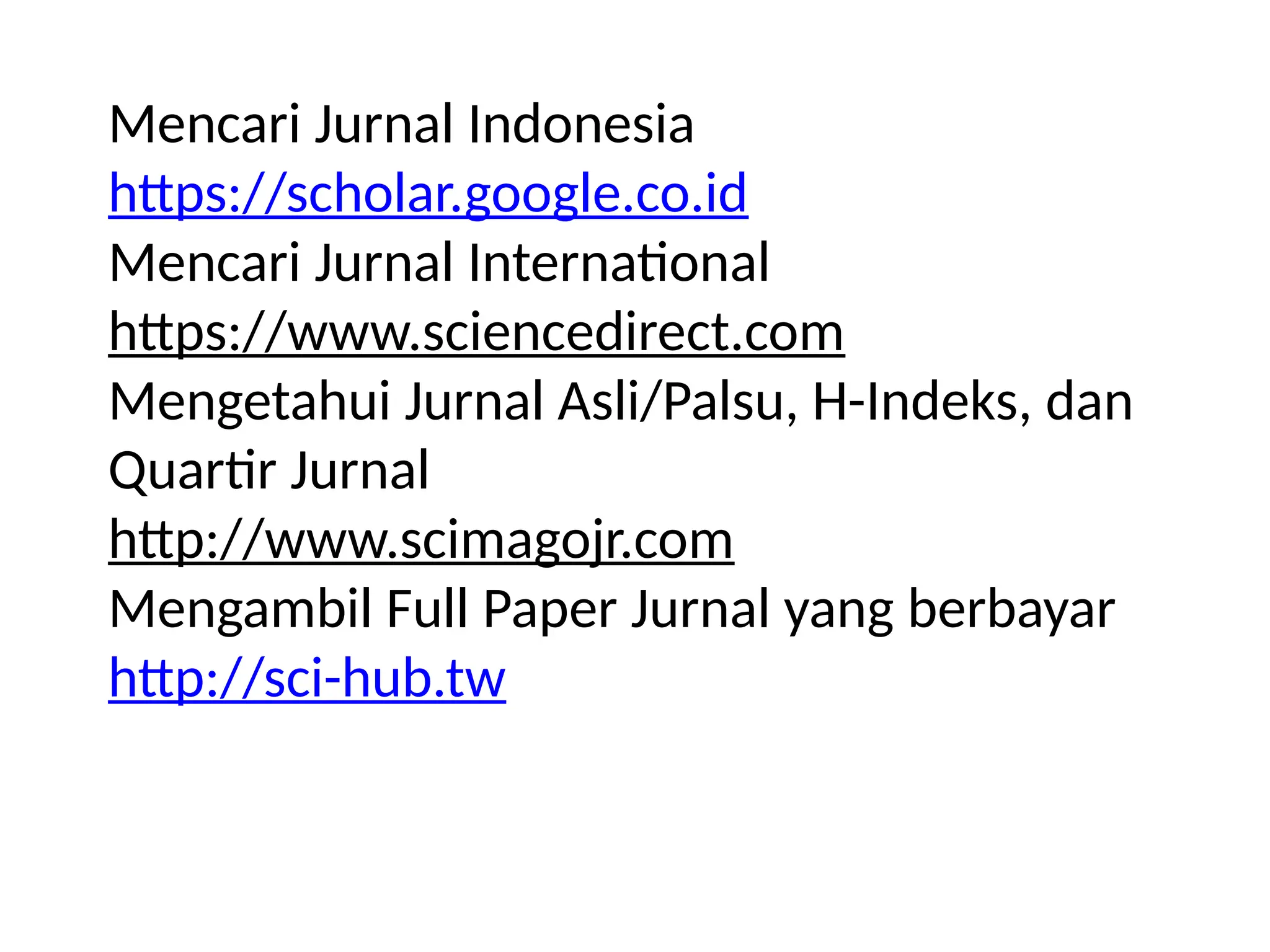 bagaimana cara mencari daftar jurnal indonesia | PPTX