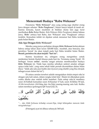 Mencermati budaya rabu wekasan | RTF