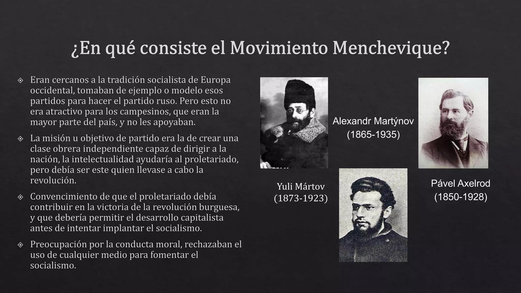 ¿Son los mencheviques y bolcheviques dos mavimientos politicos ...