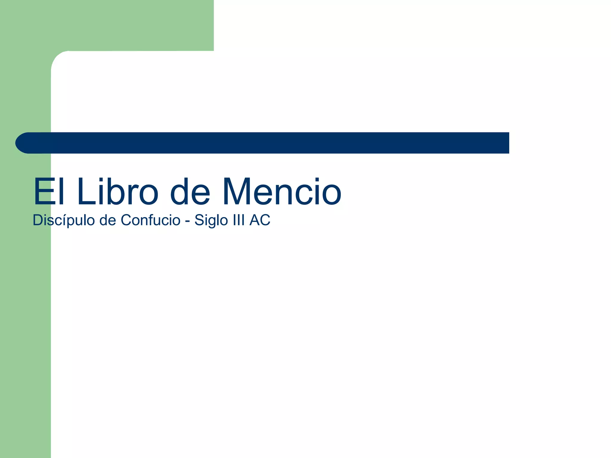 El libro de Mencio | PPT