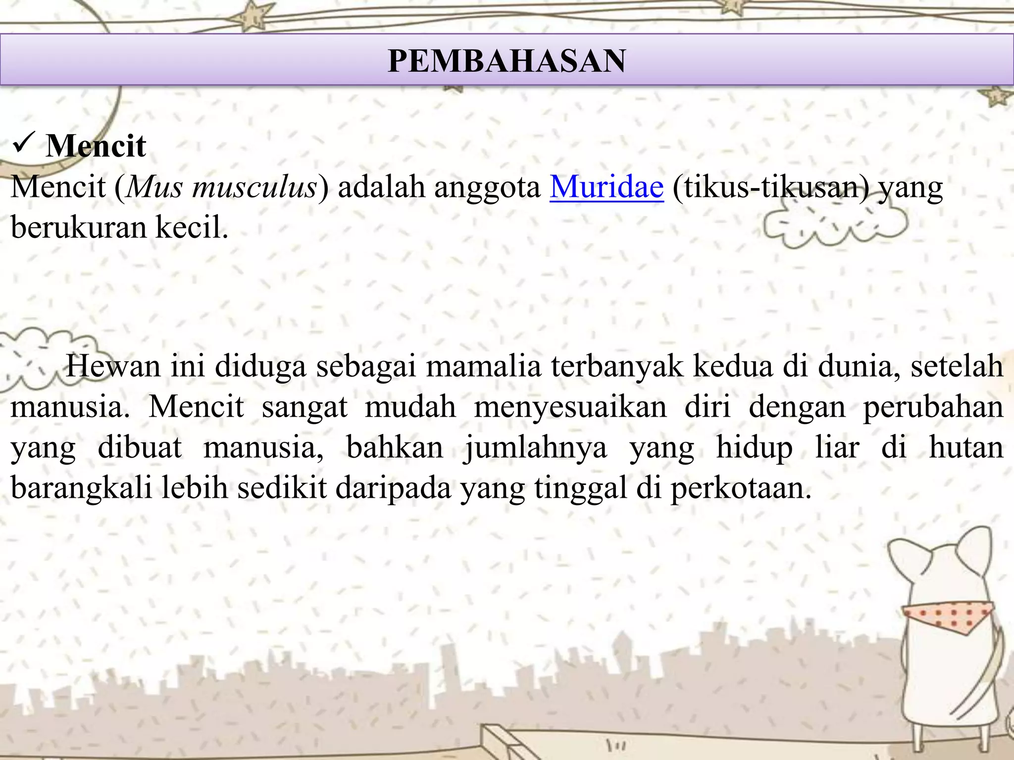 Mencit (mus musculus) sebagai hewan coba | PPTX