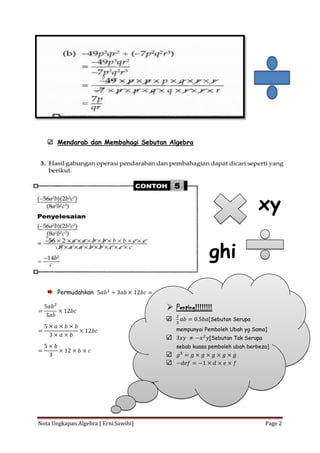 Mendarab dua sebutan algebra | DOCX