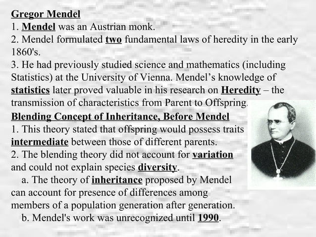 Mendel And Genetics Notes | PPT | Gardening | Home & Garden
