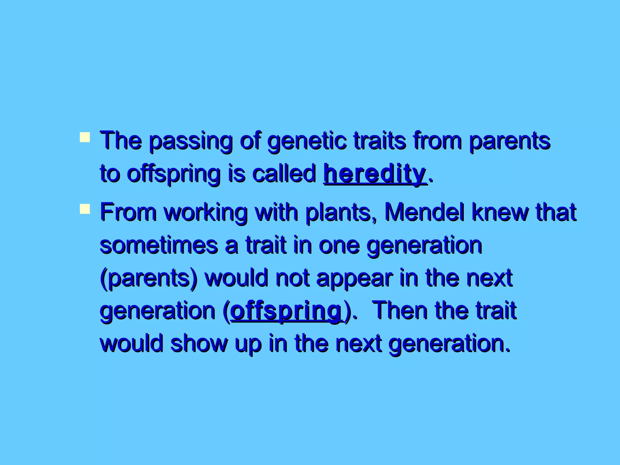 Mendel and his peas | PPT