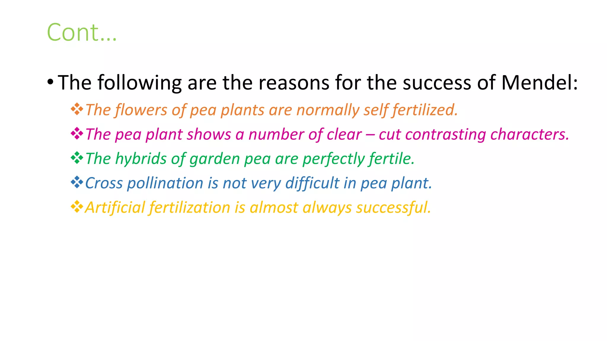 Mendel and his success | PPTX