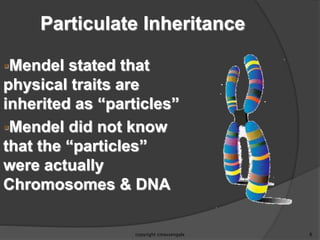 Mendel concept of genetics | PPTX