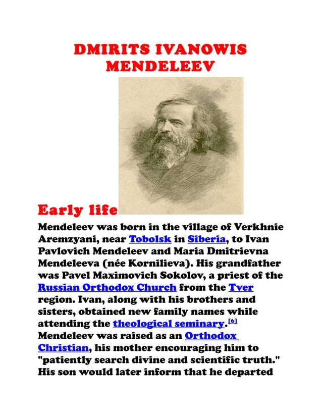 Mendeleev | PDF