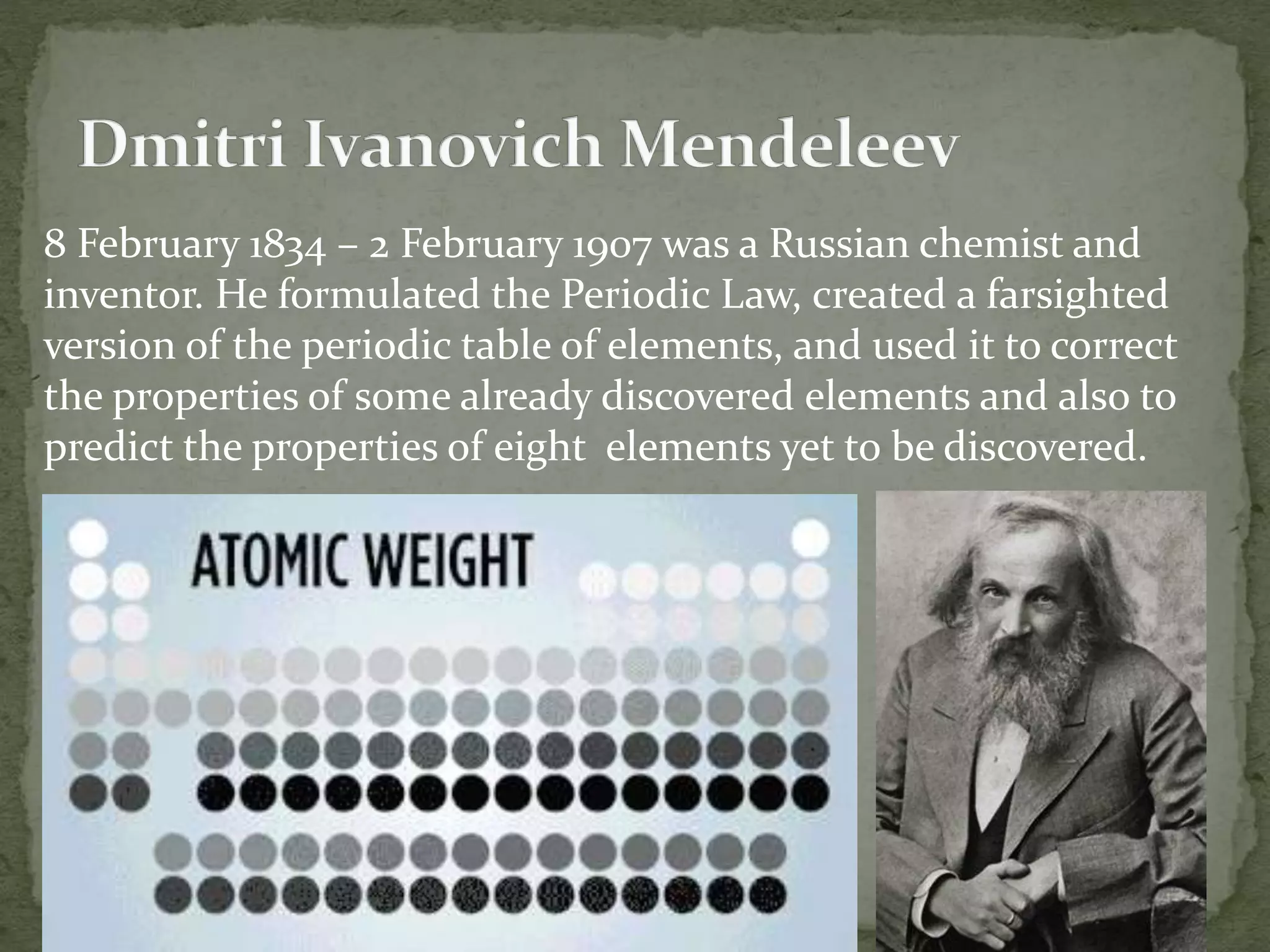 Mendeleev periodic table | PPTX