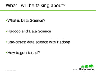 Data Science with Hadoop - A primer | PPTX