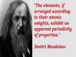 Mendeléev’s periodic table- The first step to organized chemistry | PPTX