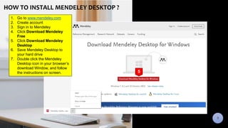 Guide to Mendeley PTSL | PPTX