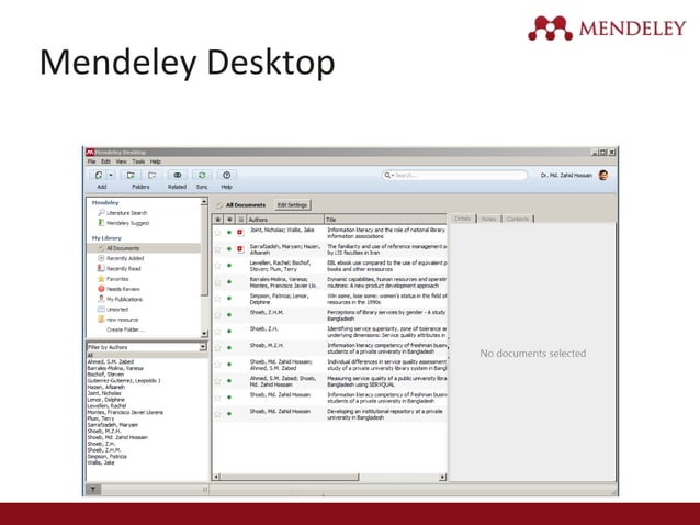 Manage your citations and references using Mendeley | PPSX