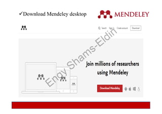 Mendeley (introduction) | PPT