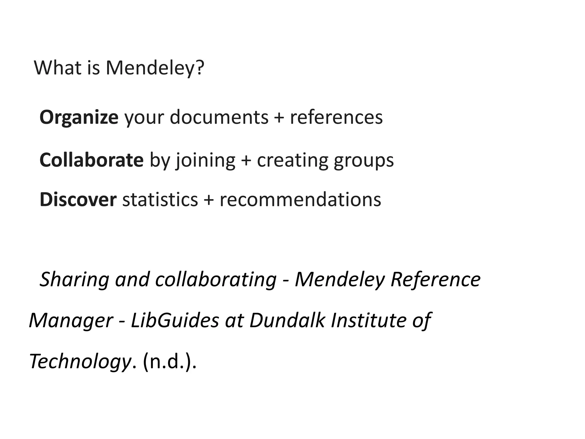Reference manager Power point presentation | PDF
