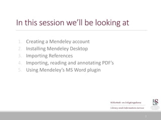 Mendeley for Reference Management | PPTX