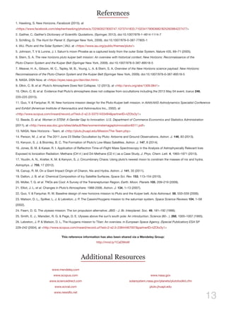Mendeley Report: New Horizons: From Research Paper to Pluto | PDF