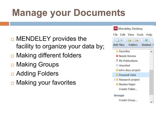 Mendeley software beginers | PPT