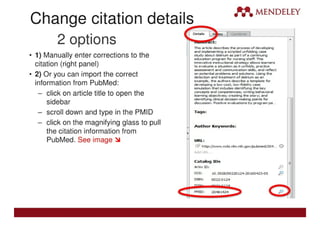 Mendeley Software Features | PPT