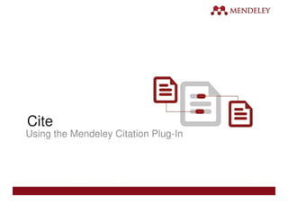 Mendeley Software Features | PPT