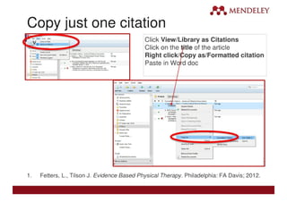 Mendeley Software Features | PPT