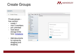 Mendeley Software Features | PPT