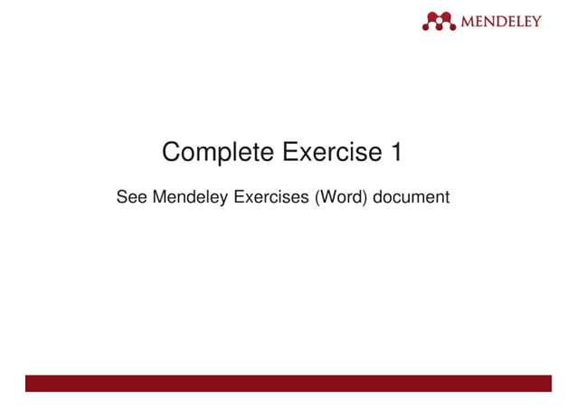 Mendeley Software Features | PPT