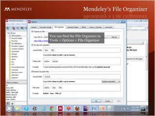 Mendeley teaching presentation - english | PPT