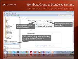 Mendeley teaching presentation - english | PPT
