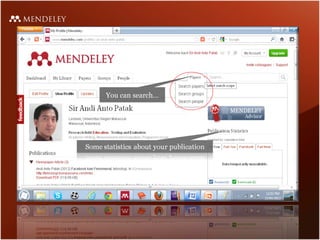 Mendeley teaching presentation - english | PPT