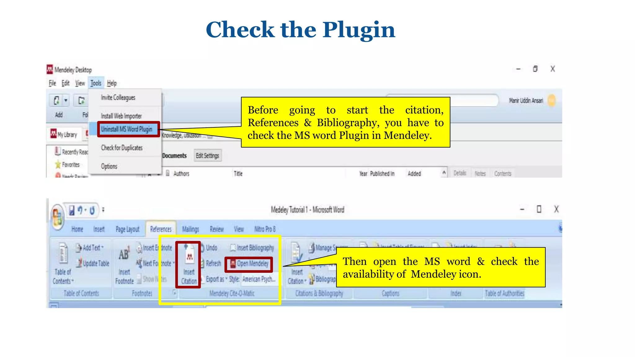Mendeley tutorial | PPTX