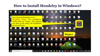 Mendeley tutorial | PPTX