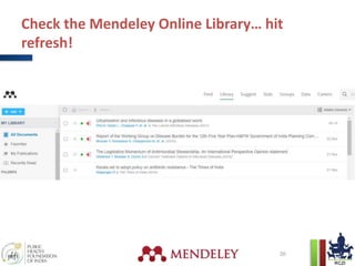 Mendeley: A Step-by-Step Guide for Beginners | PPTX