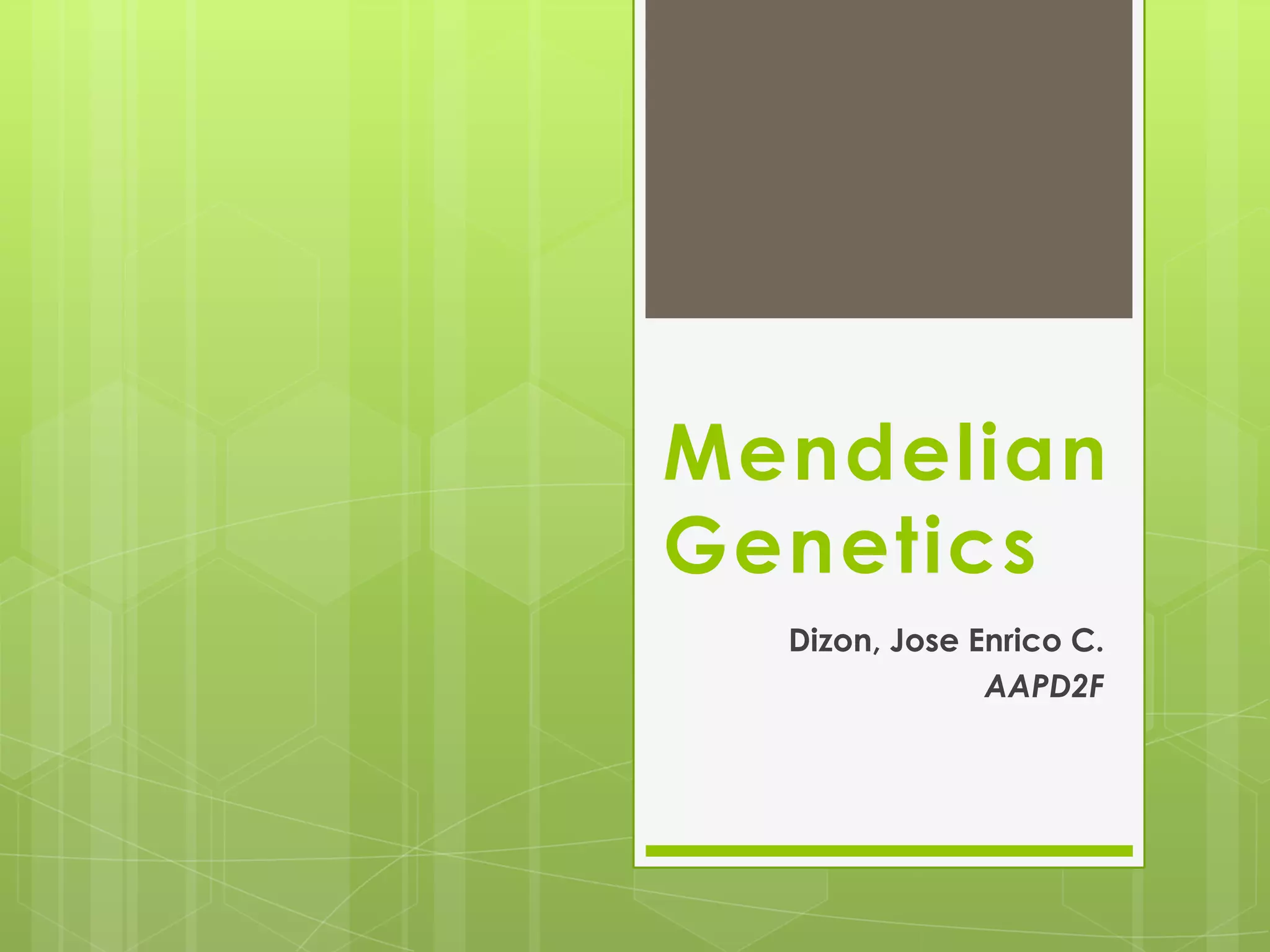 Mendelian genetics | PPT