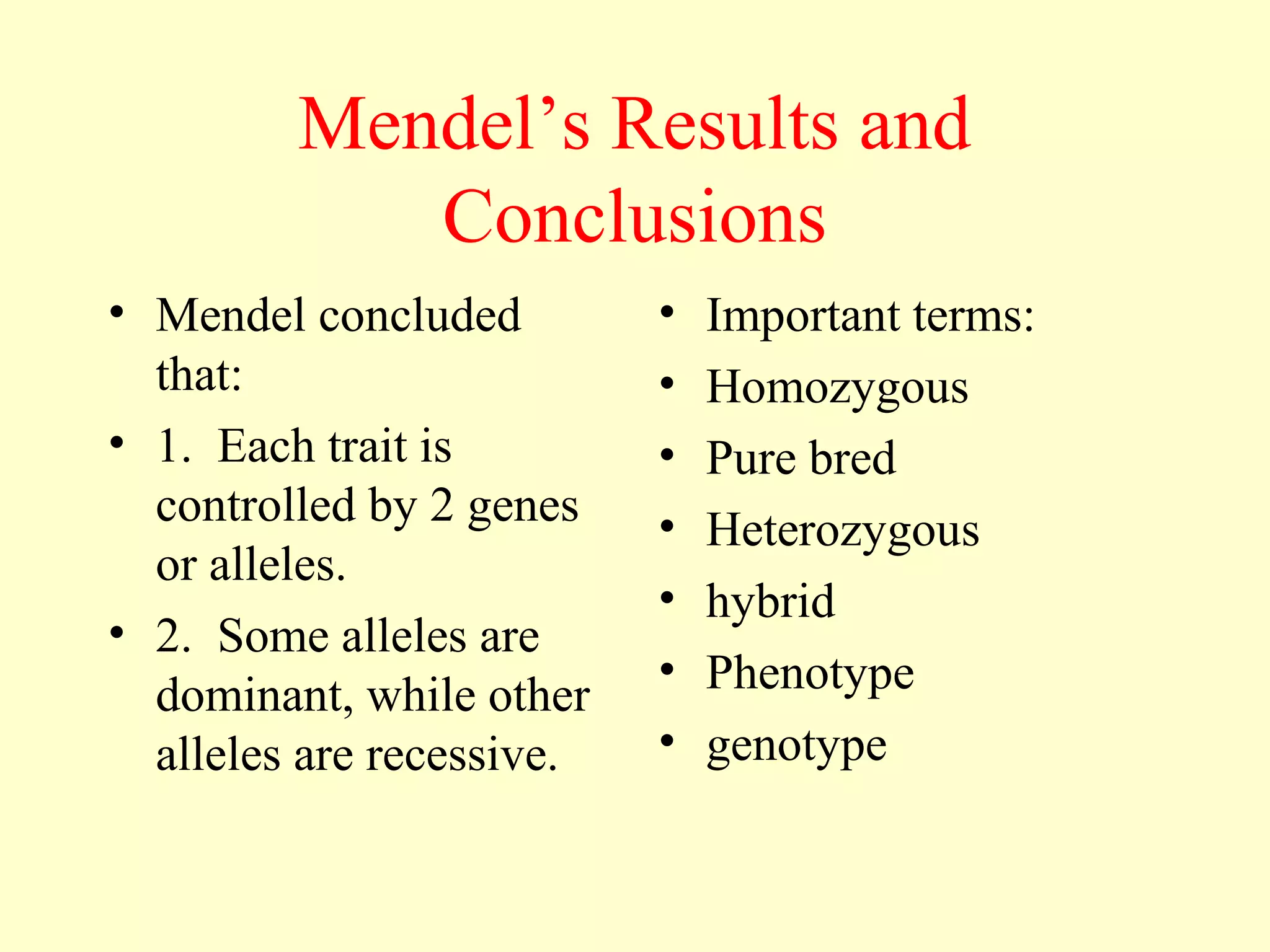 Mendelian genetics | PPT