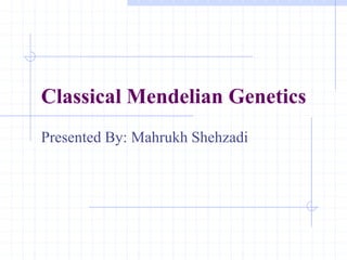 Mendelian genetics | PPT