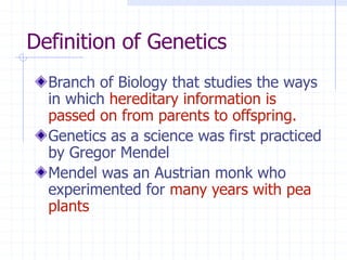 Mendelian genetics | PPT