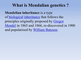 Mendelian genetics | PPTX | Gardening | Home & Garden
