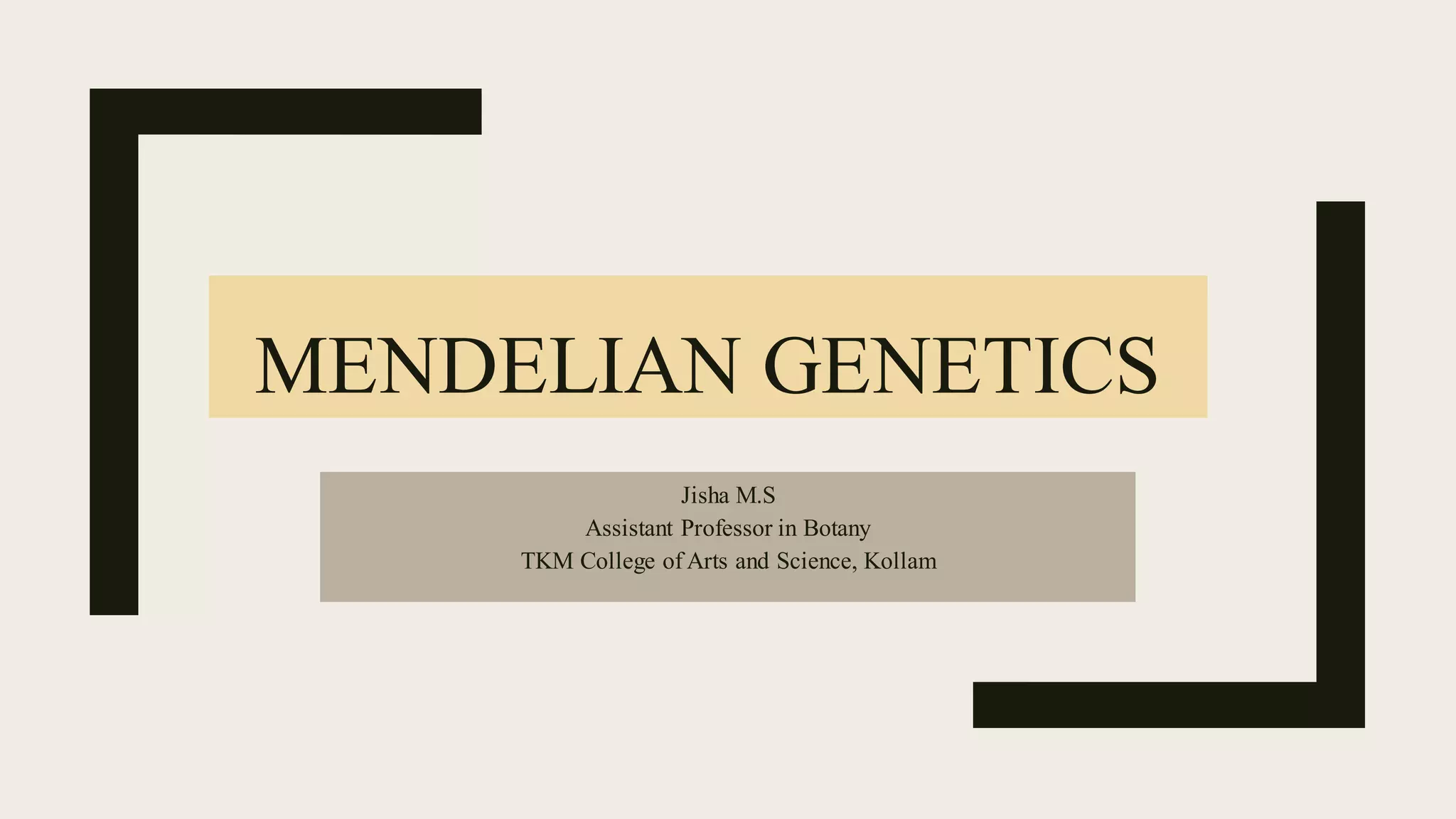 Mendelian genetics | PPT