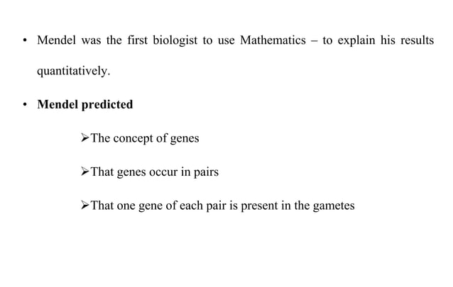 Mendelian genetics - Father of Modern genetics | PPT