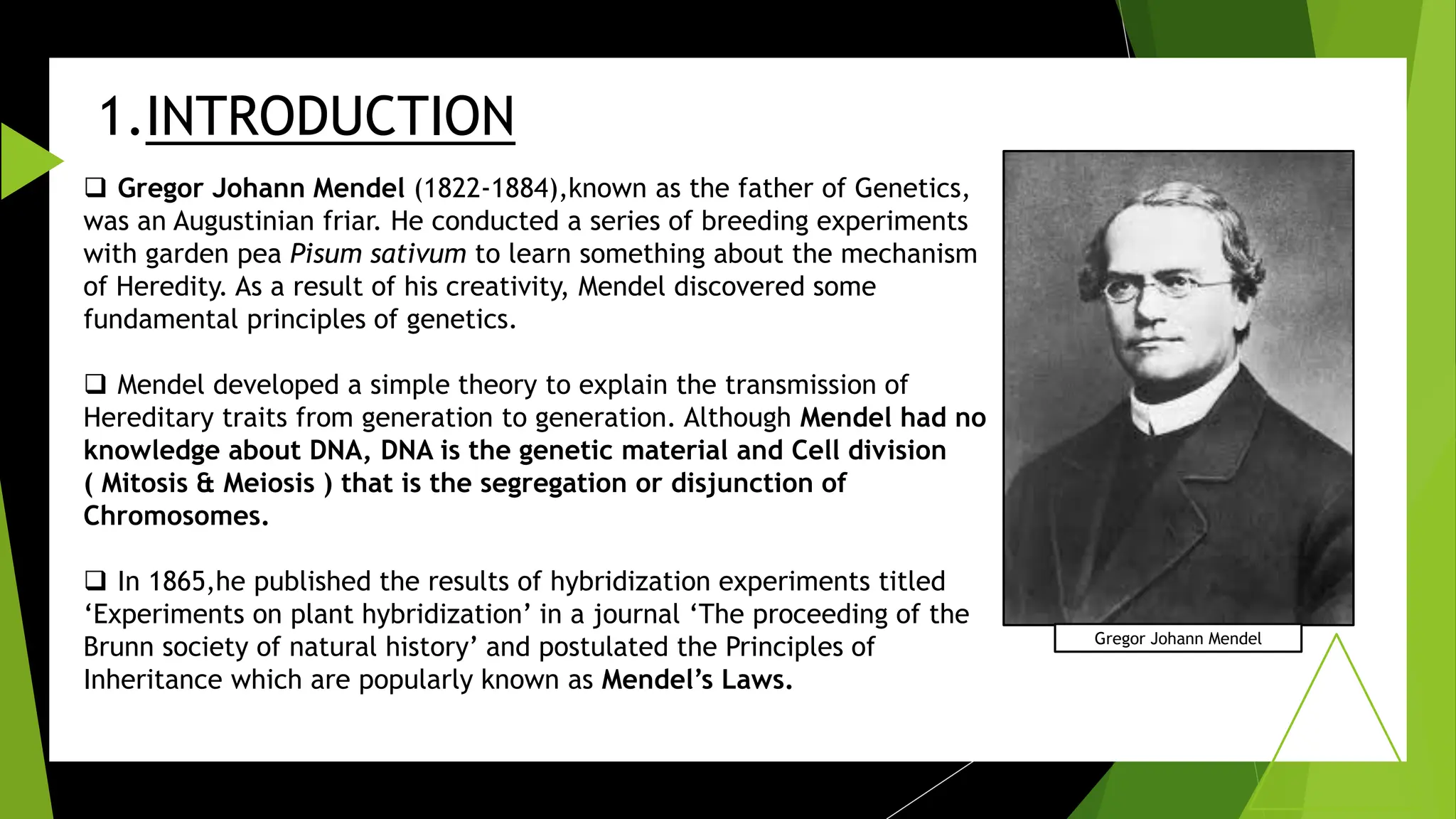 MENDELIAN GENETICS: Unveiling the Principles of Inheritance | PPT