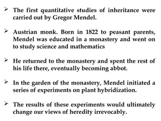 Mendelian and NonMendelian Genetics presentation | PPT