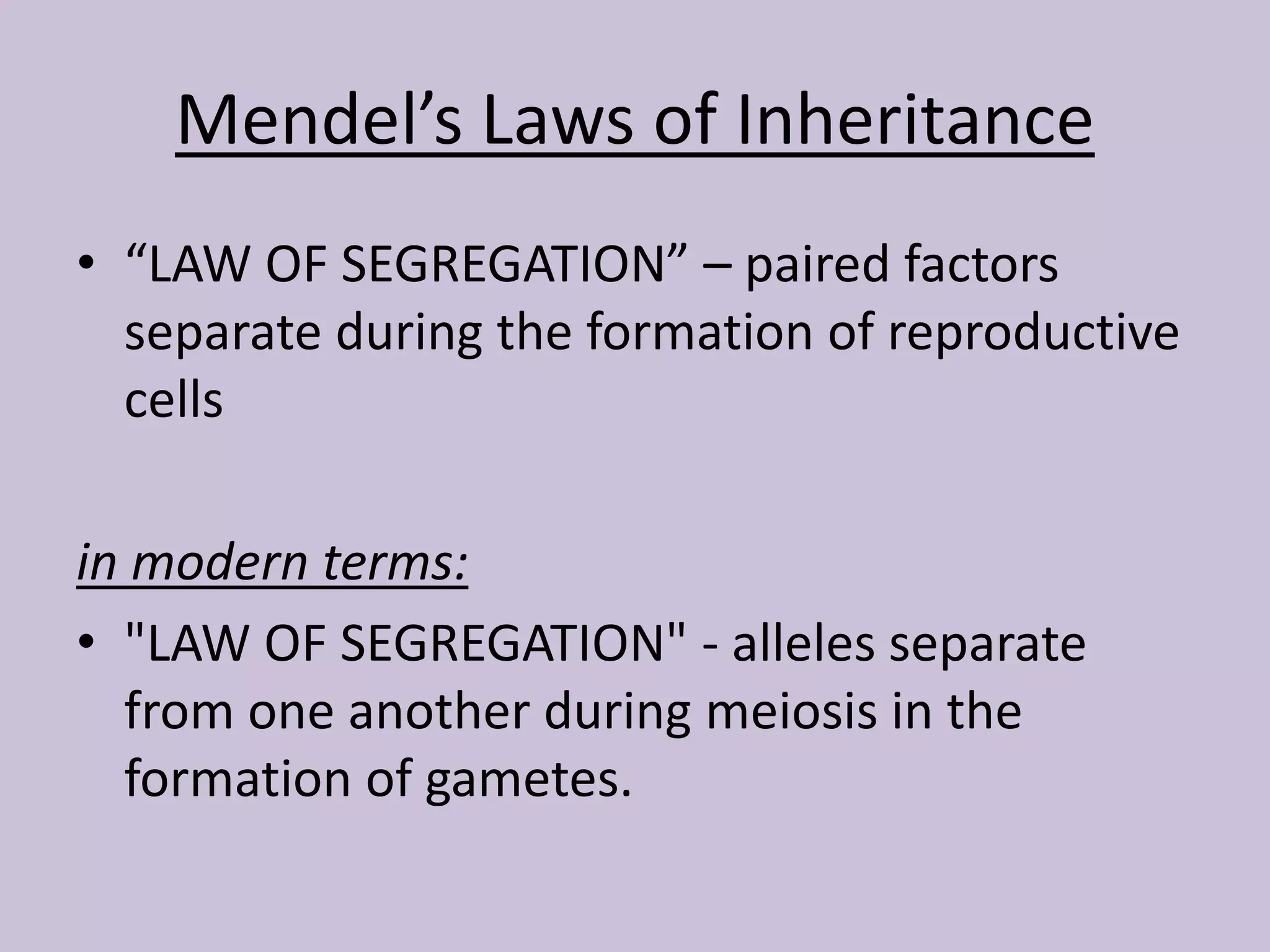 Mendelian genetics 101 | PPTX
