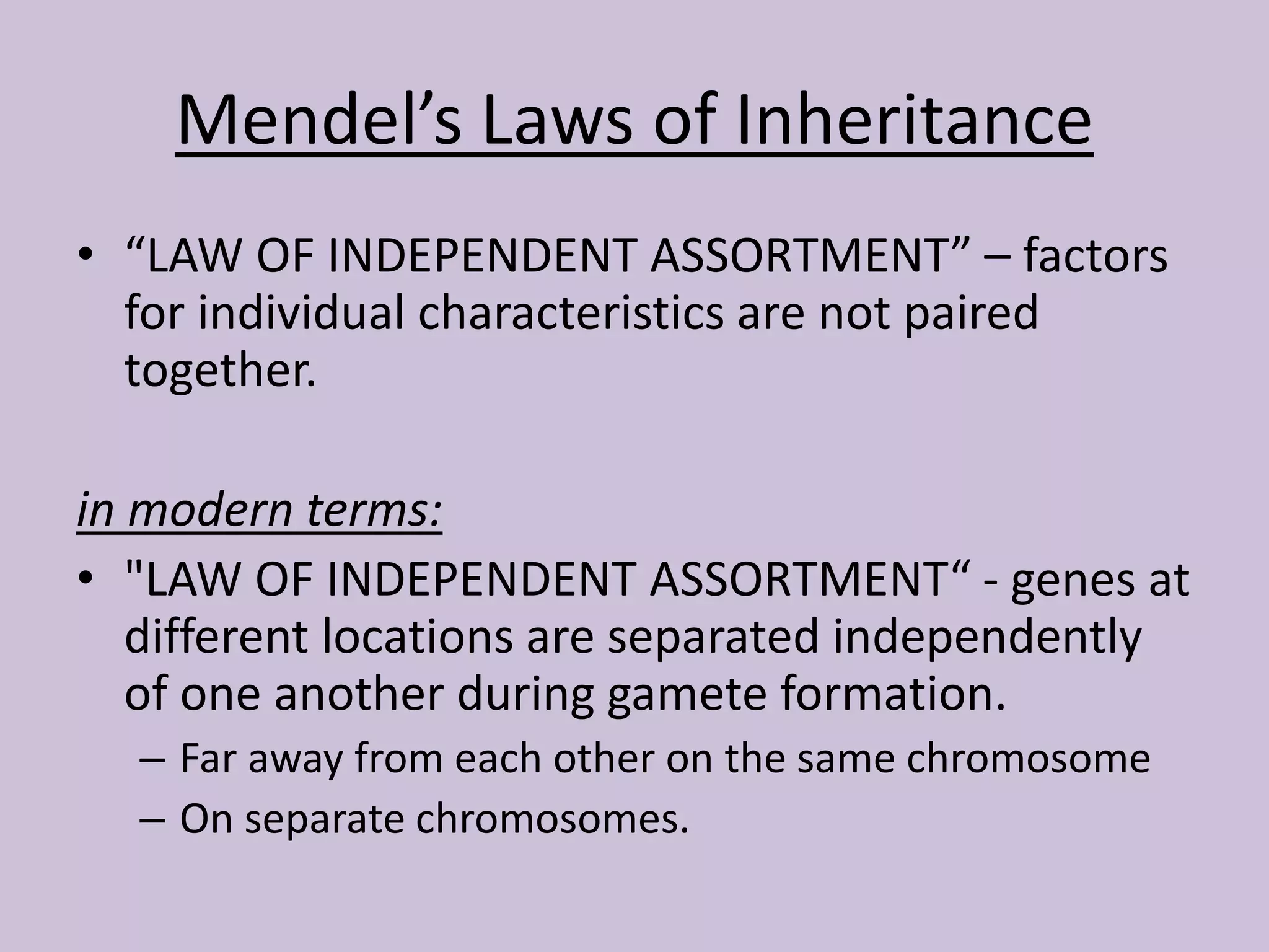 Mendelian genetics 101 | PPTX