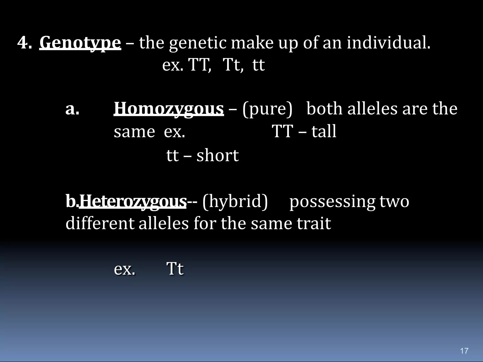 Mendelian genetics power_point | PPTX