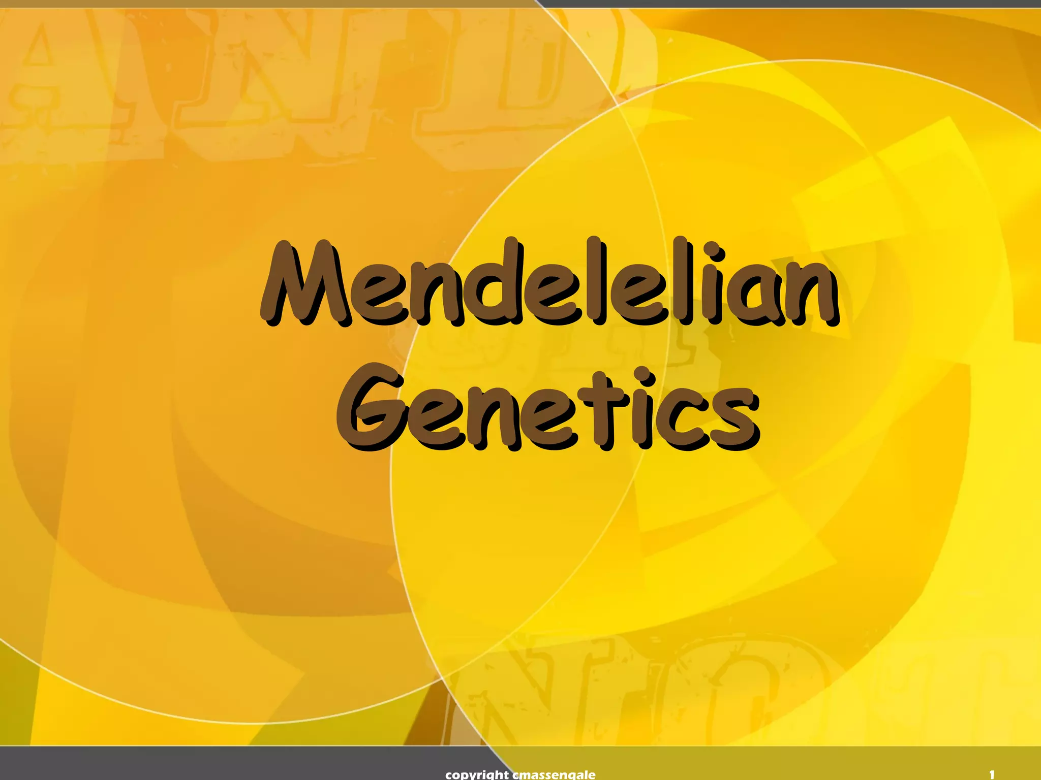 Mendelian genetics ppt | PPT | Reproductive Health | Diseases and ...