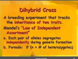 Mendelian genetics ppt | PPT | Reproductive Health | Diseases and ...