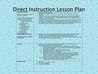 Mendelian genetics read5255 direct instruction lesson plan | PPT