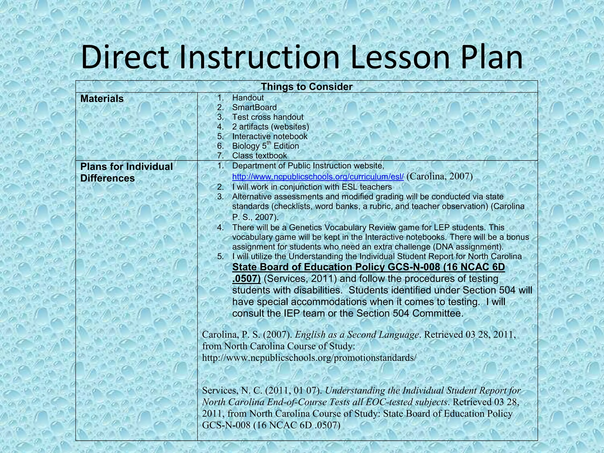 Mendelian genetics read5255 direct instruction lesson plan | PPTX ...